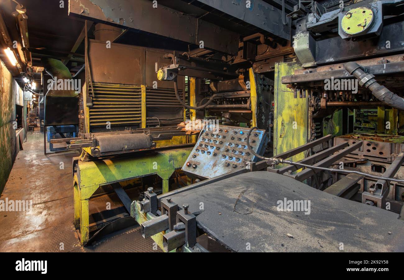 Equipment control panel in an old factory Stock Photo - Alamy