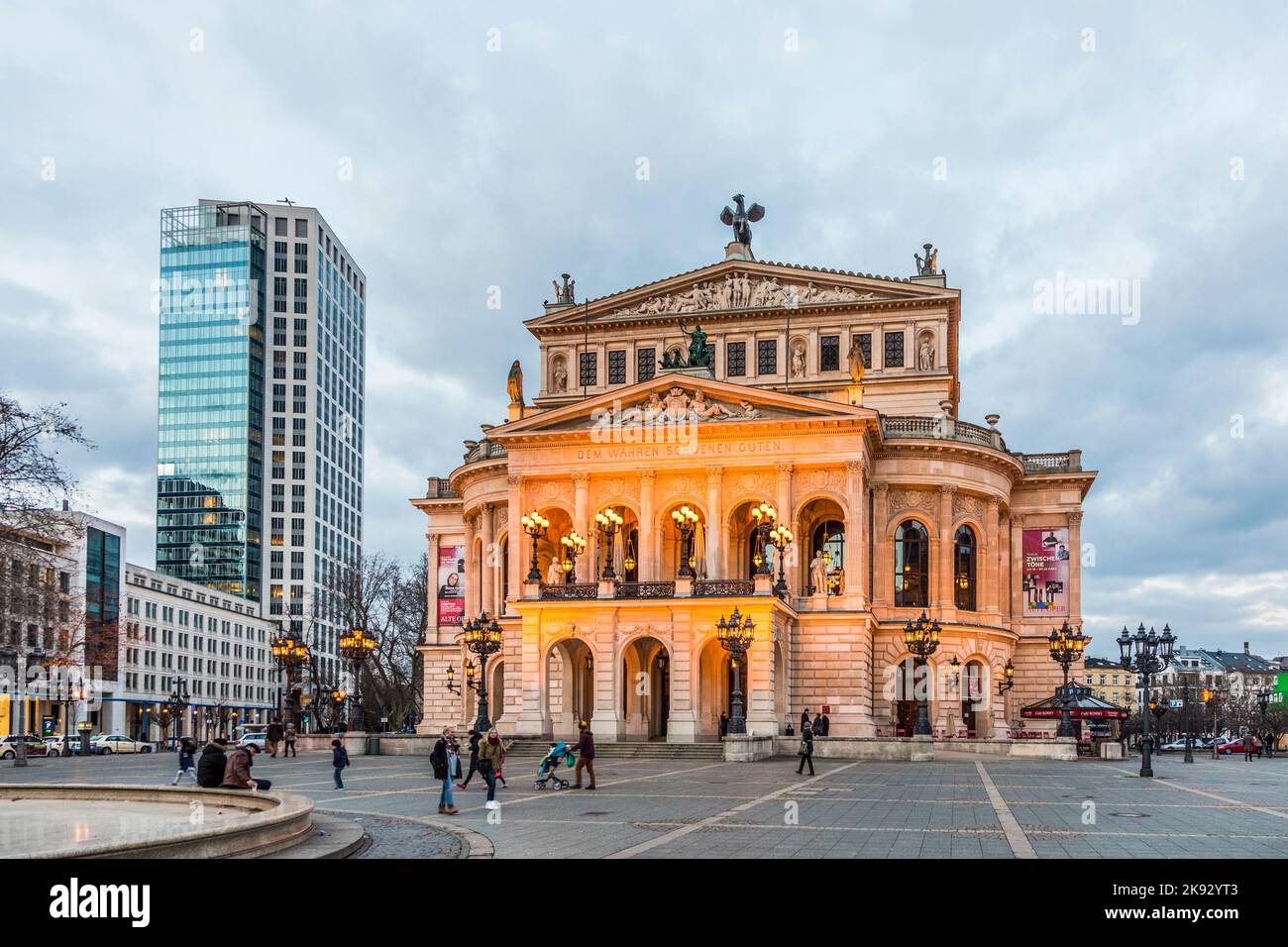 FRANKFURT, GERMANY - FEB 22, 2015: the Old opera house in Frankfurt ...