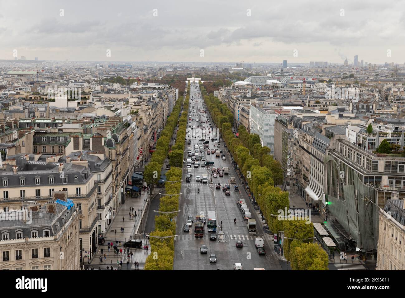 Panorama from Arc de Triomphe Stock Photo - Alamy