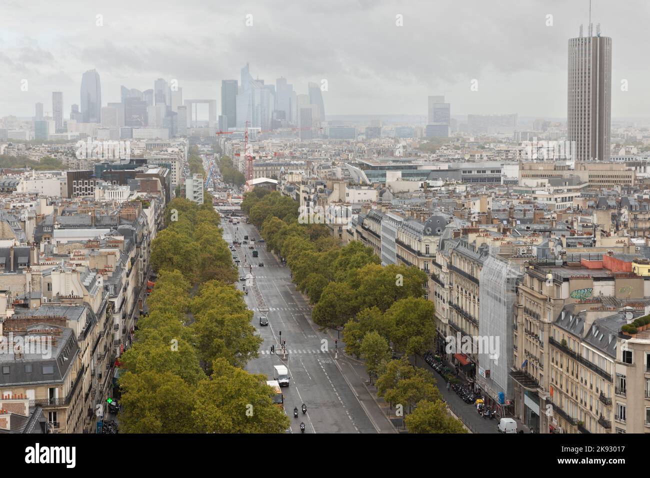 Paris Street from Arc de Triomphe Stock Photo - Alamy