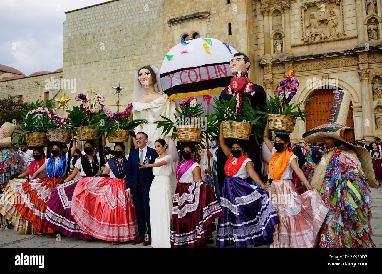 Wedding calenda dancers, Oaxaca de Juárez City, Oaxaca, Mexico Stock ...