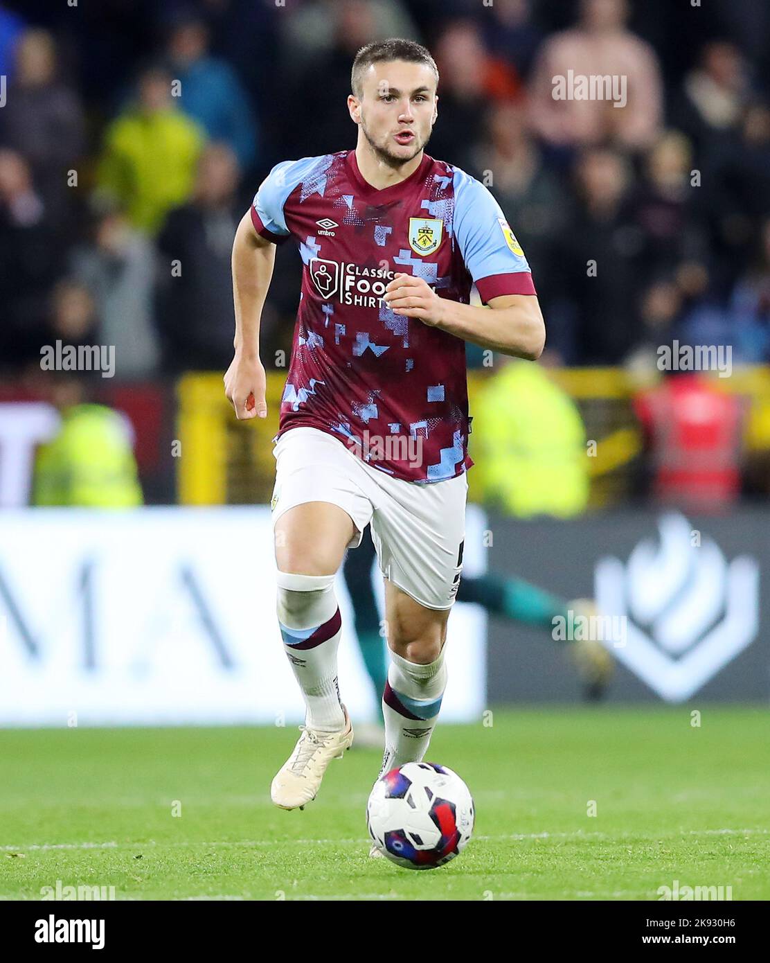 Burnley, England, 25th October 2022. Taylor Harwood-Bellis of Burnley ...