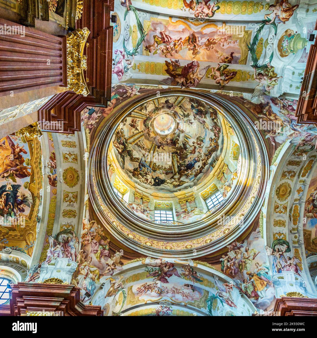 MELK, AUSTRIA - APR 22, 2015: St. Peter and Paul Church in Melk Abbey ...