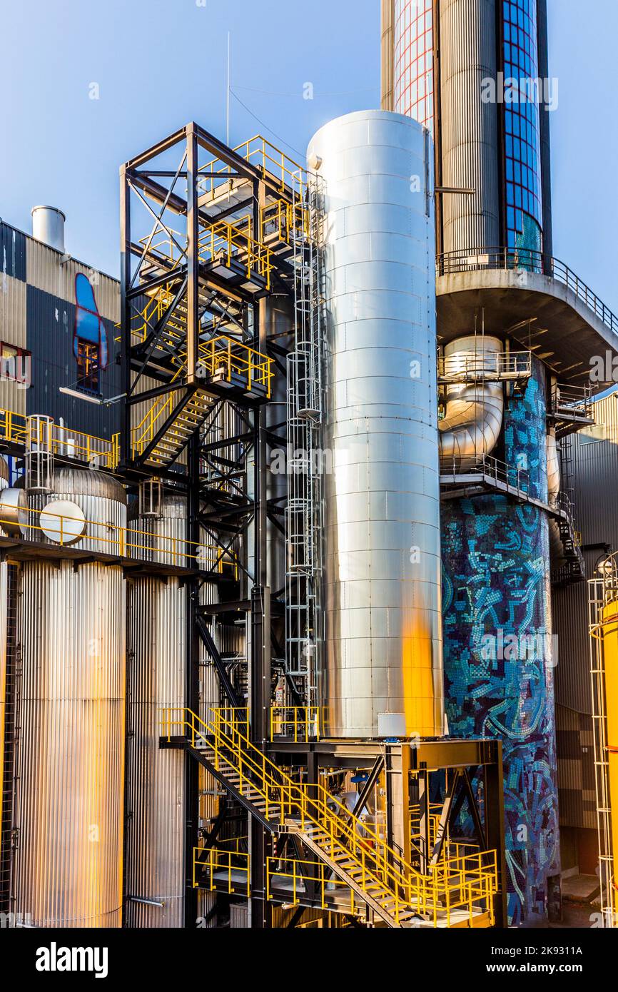 VIENNA, AUSTRIA - APRIL 2015: Tower of Garbage-processing plant in ...