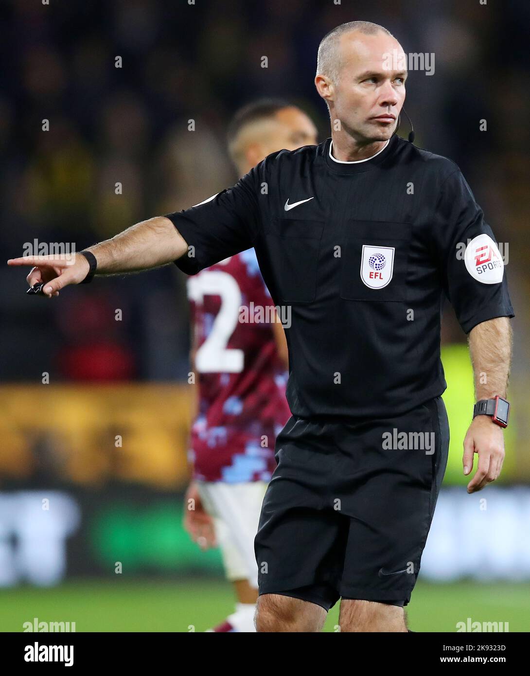 Burnley, England, 25th October 2022. Referee Tony Harrington during the ...