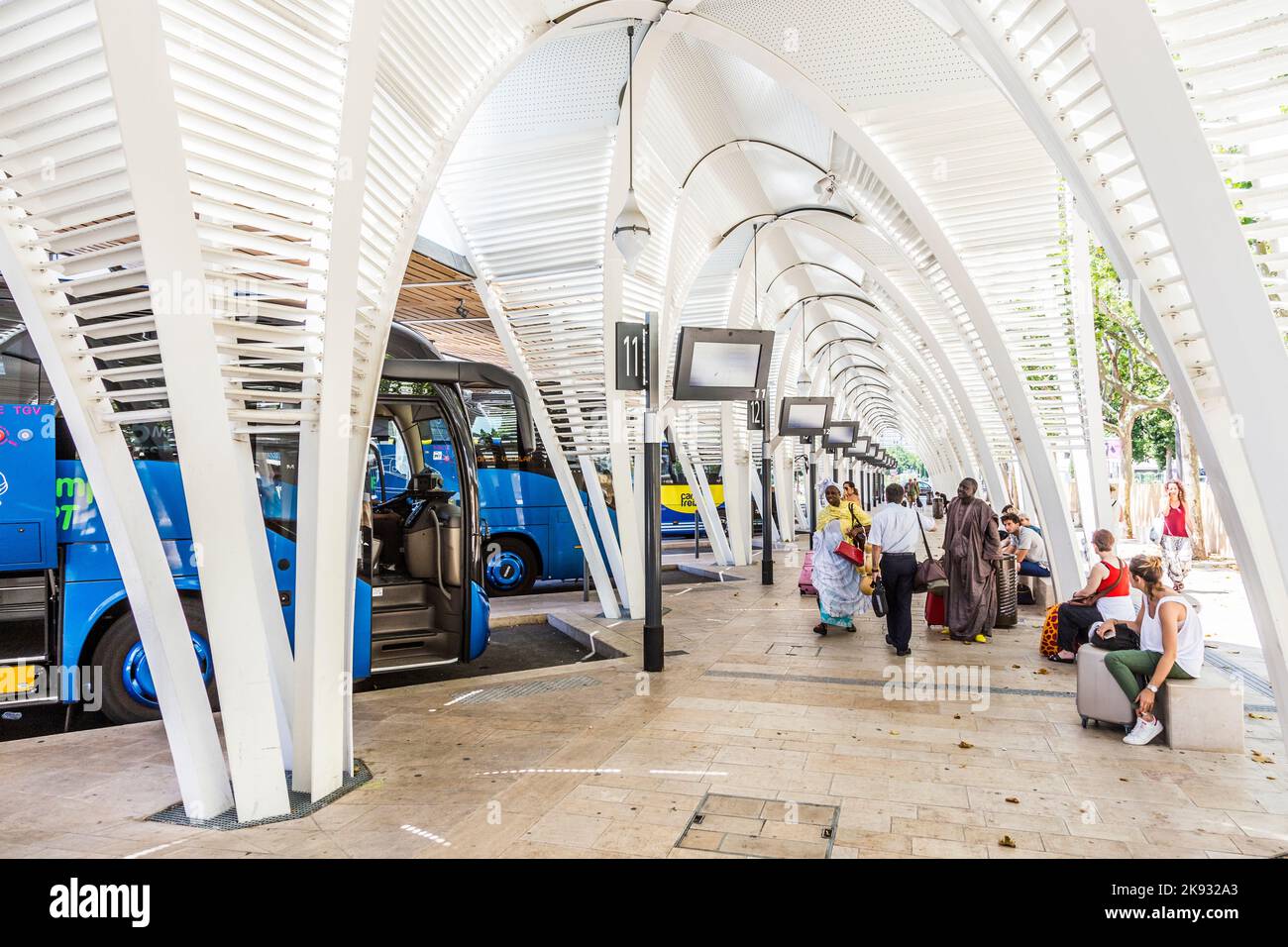 AIX EN PROVENCE, FRANCE - JULY 8, 2015: modern Bus station Gare ...