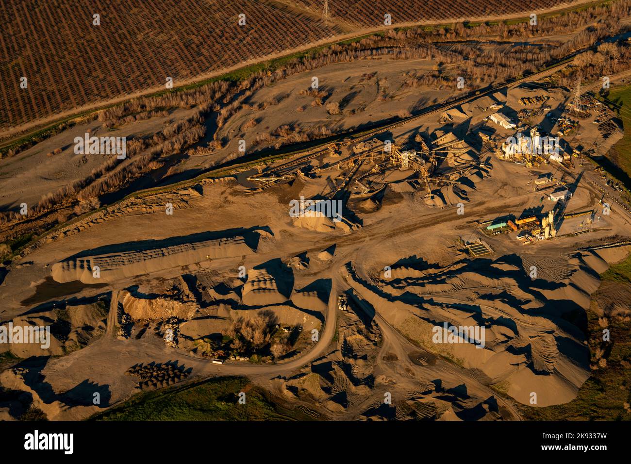 Concrete quarry, aerial photograph Stock Photo - Alamy