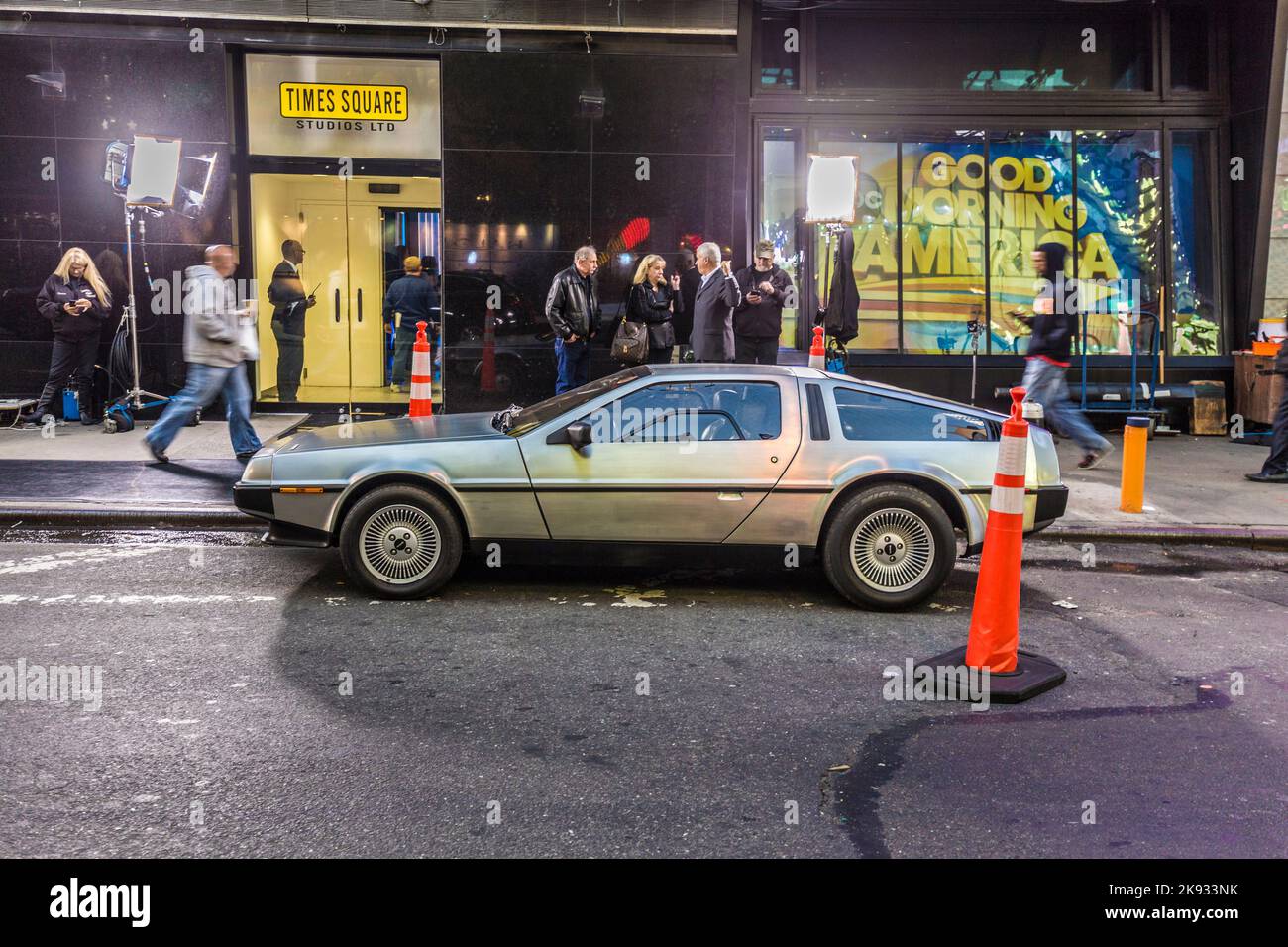 NEW YORK, USA - AUG 21, 2015: people admire the famous original amc ...