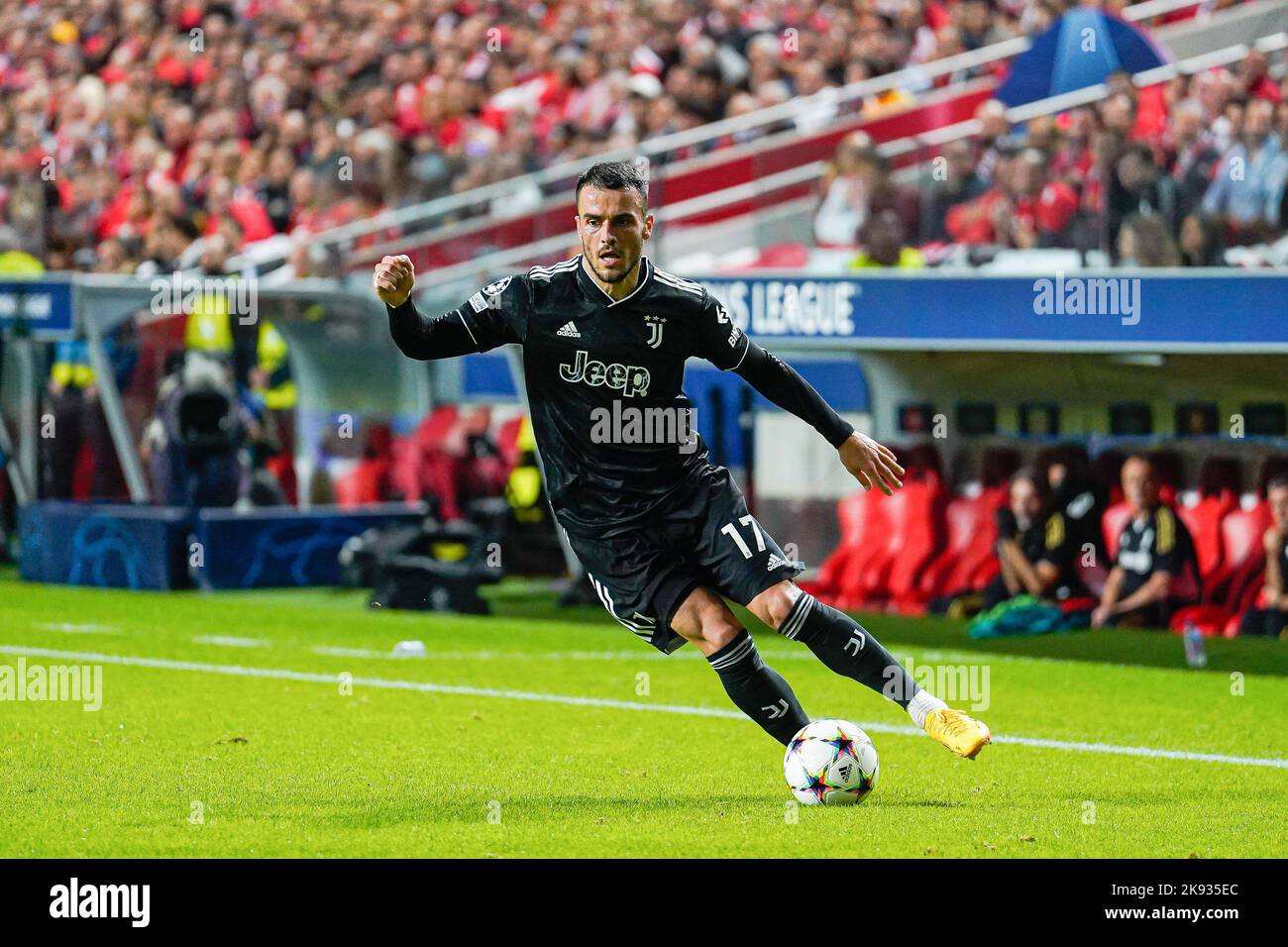 Filip Kostic of Juventus FC (C) seen in action during the UEFA ...