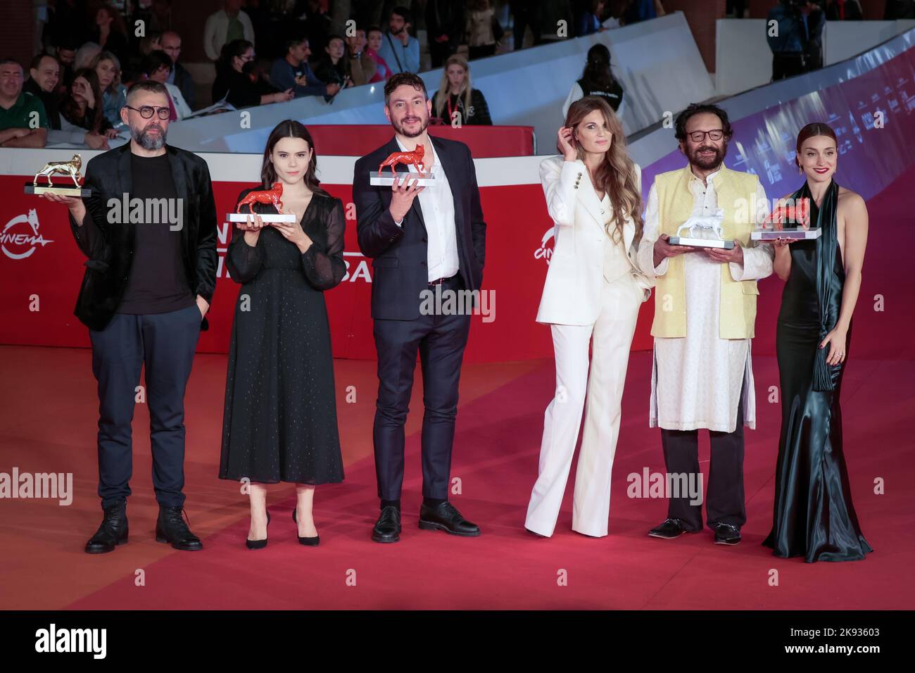 ROME, ITALY - OCTOBER 22, 2022: (L-R) Viesturs Kairiss, Lilith Grasmug ...