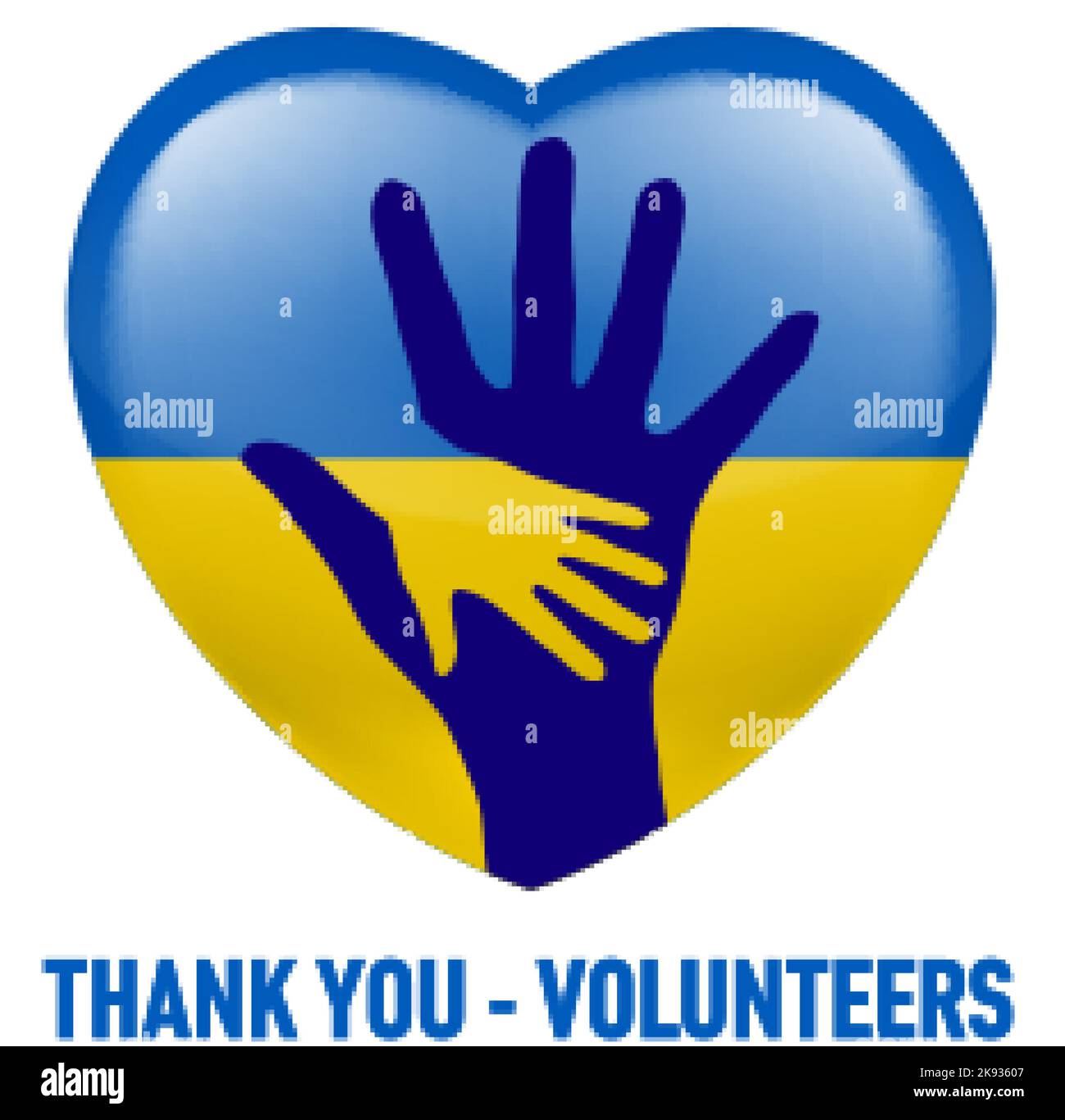 Thank You - Volunteers Creative Concept with Two Hands on the ...
