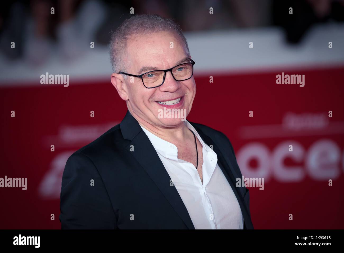 ROME, ITALY - OCTOBER 22, 2022: Marco Marzocca attends the red carpet ...
