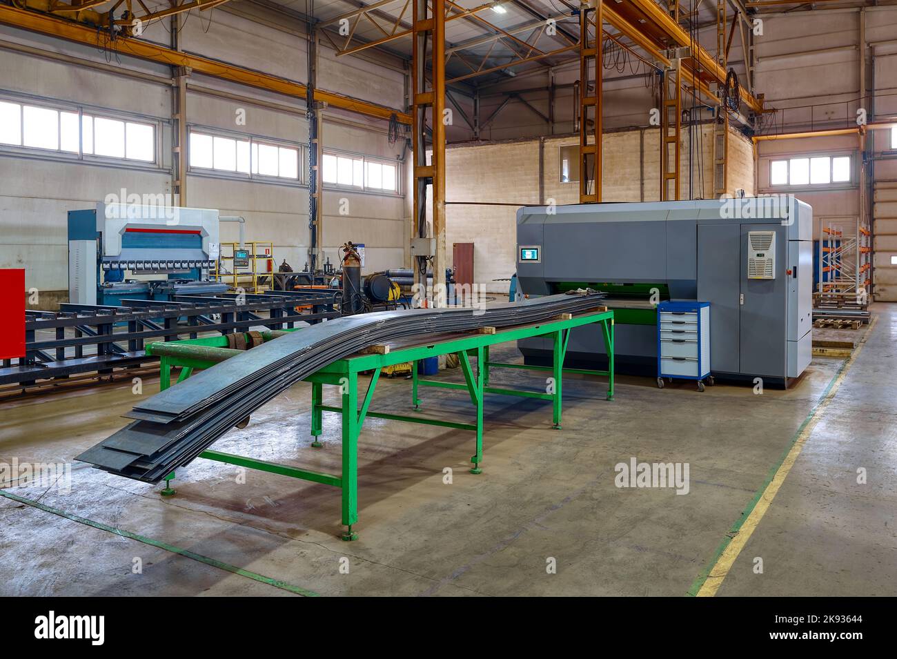 Metal processing workshop with machine tools at plant Stock Photo - Alamy