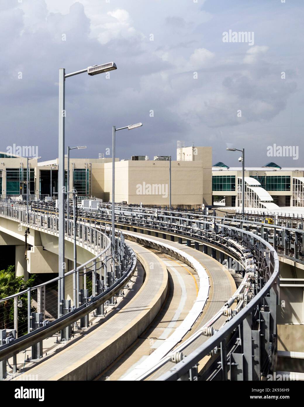 MIAMI, USA - AUG 16, 2014: sky train at Miami international airport in ...