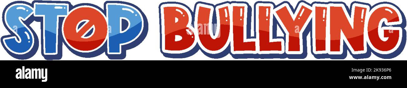 Stop Bullying text for banner or poster design illustration Stock ...