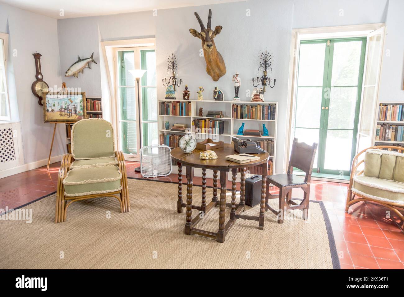KEY WEST, USA - AUG 27, 2014: working room of Ernest Hemmingway in Key ...