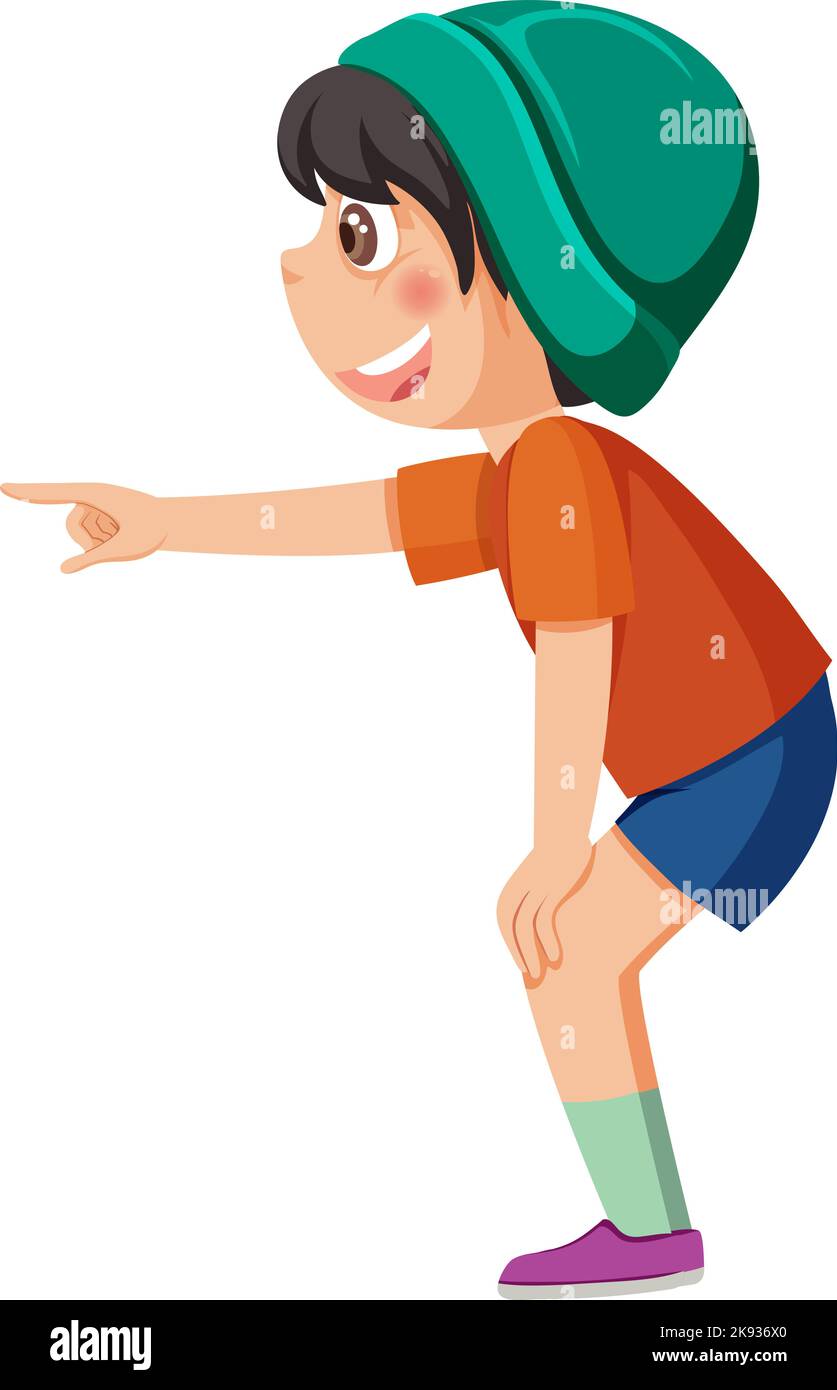 A girl pointing with bullying expression illustration Stock Vector ...