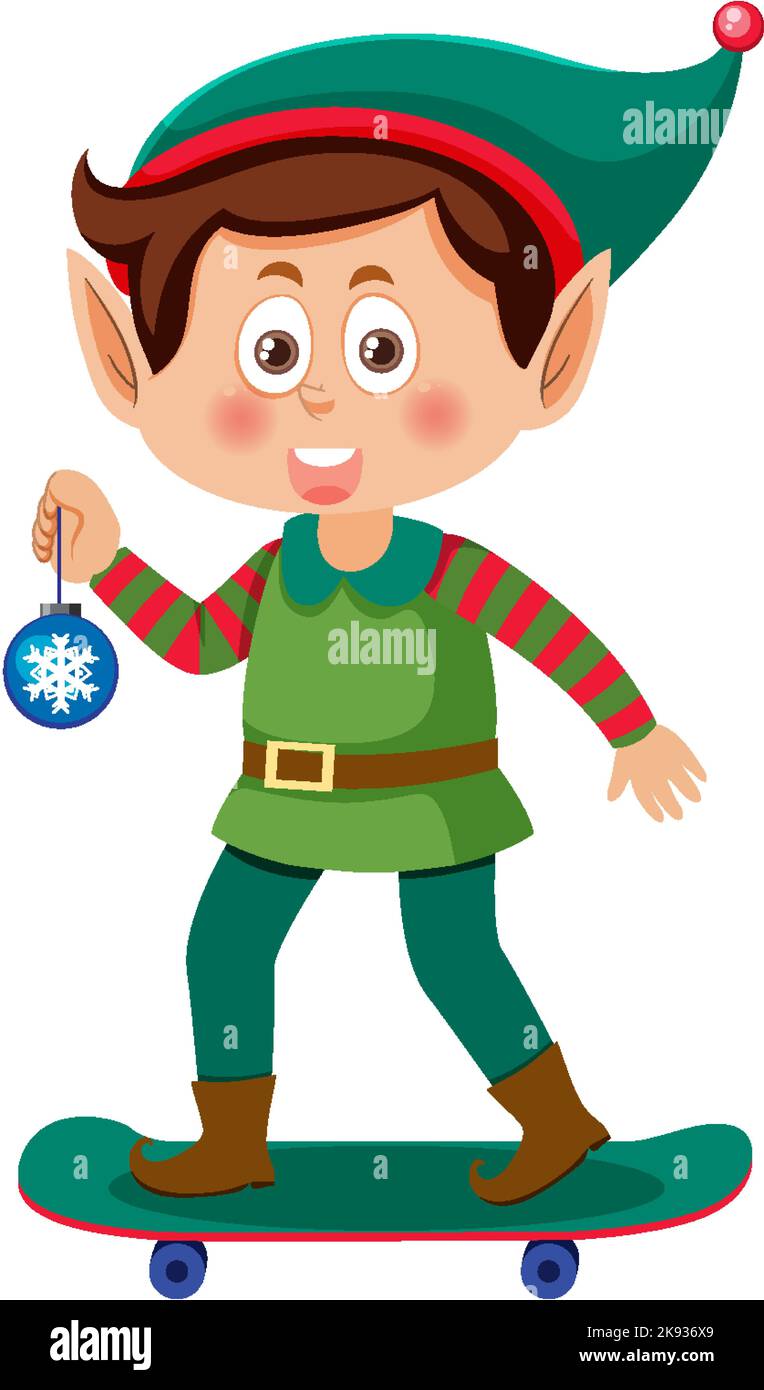 Cute elf cartoon character isolated illustration Stock Vector Image ...