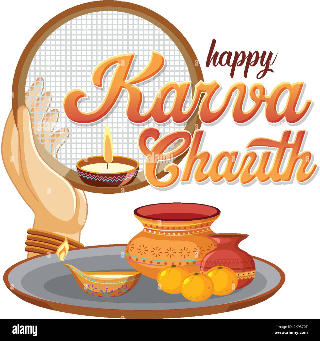 Happy Karva Chauth Day Banner Design illustration Stock Vector Image ...