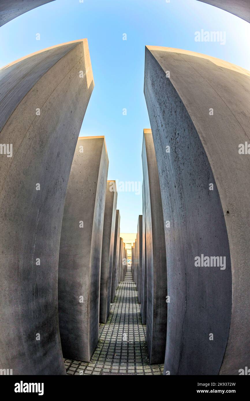 BERLIN, GERMANY - OCT 29, 2014: The Holocaust monument in Berlin ...