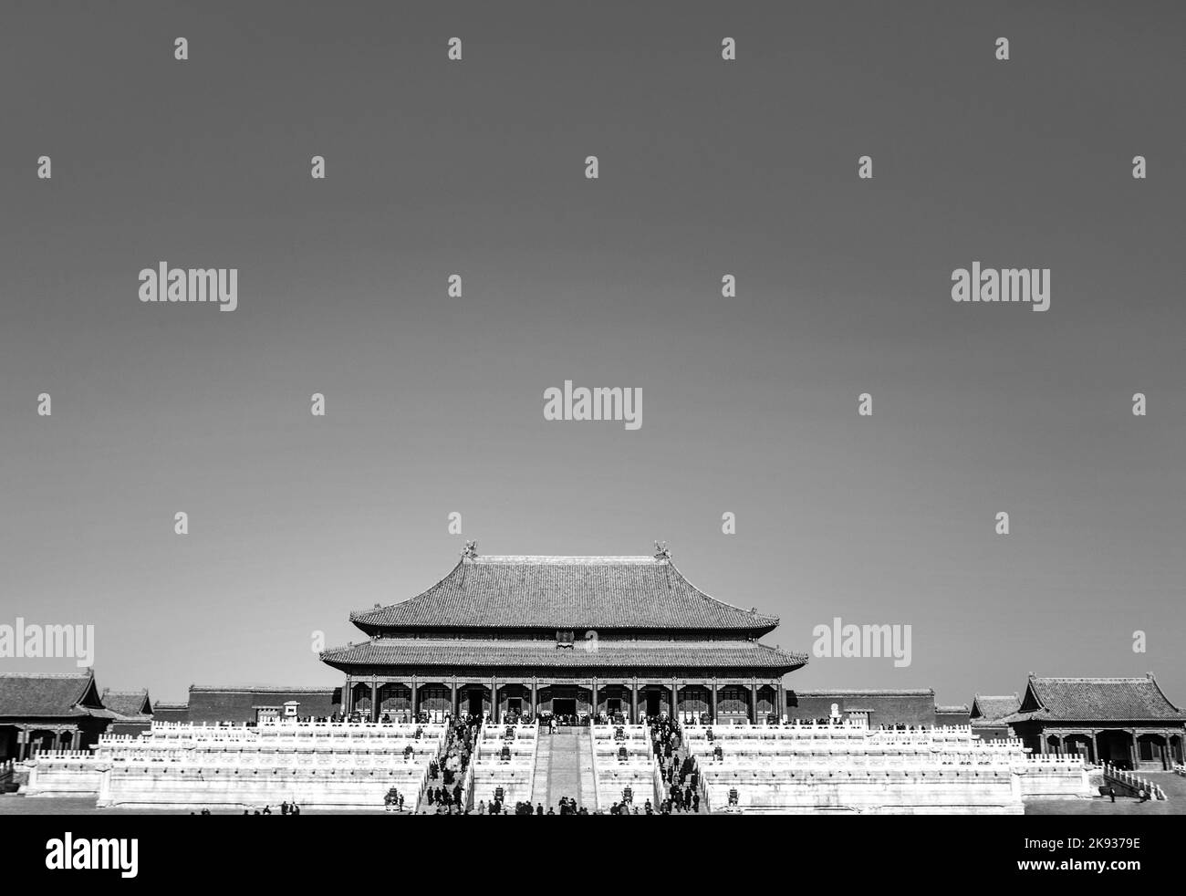 Beijing, China - July 29, 1986: chinese peole visit the forbidden city ...