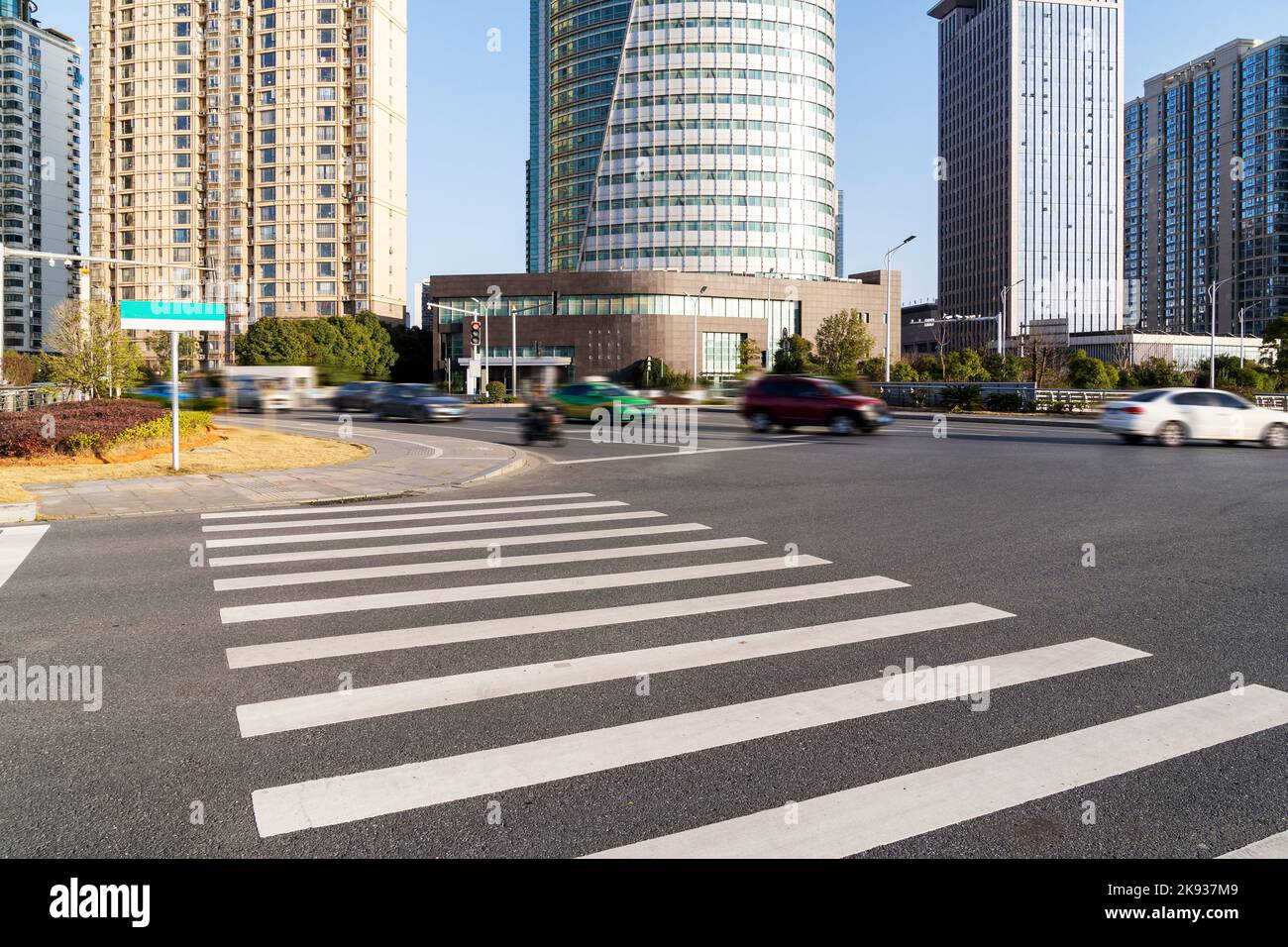 group of cars on the street road at shanghai china Stock Photo - Alamy
