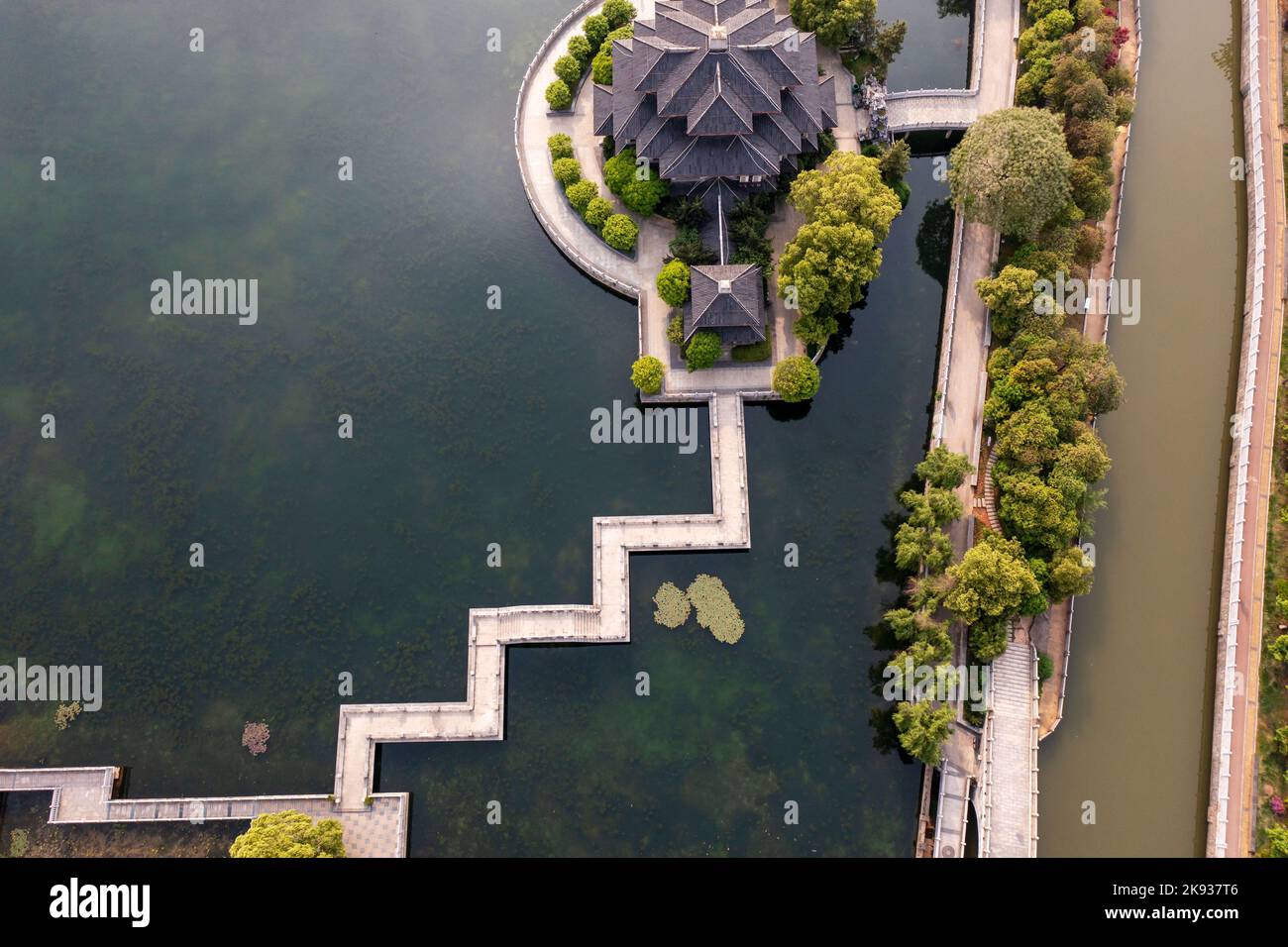 Aerial photography of ancient buildings in China Stock Photo - Alamy