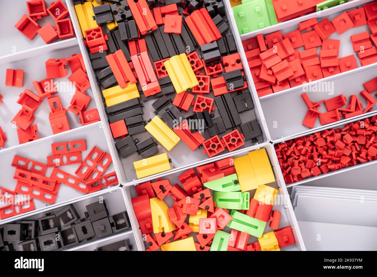 children's constructor color plastic parts building blocks Stock Photo ...