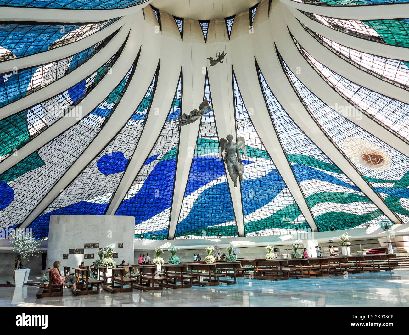 BRASILIA, BRAZIL - OCT 26, 2013: Cathedral of Brasilia in Brasilia ...