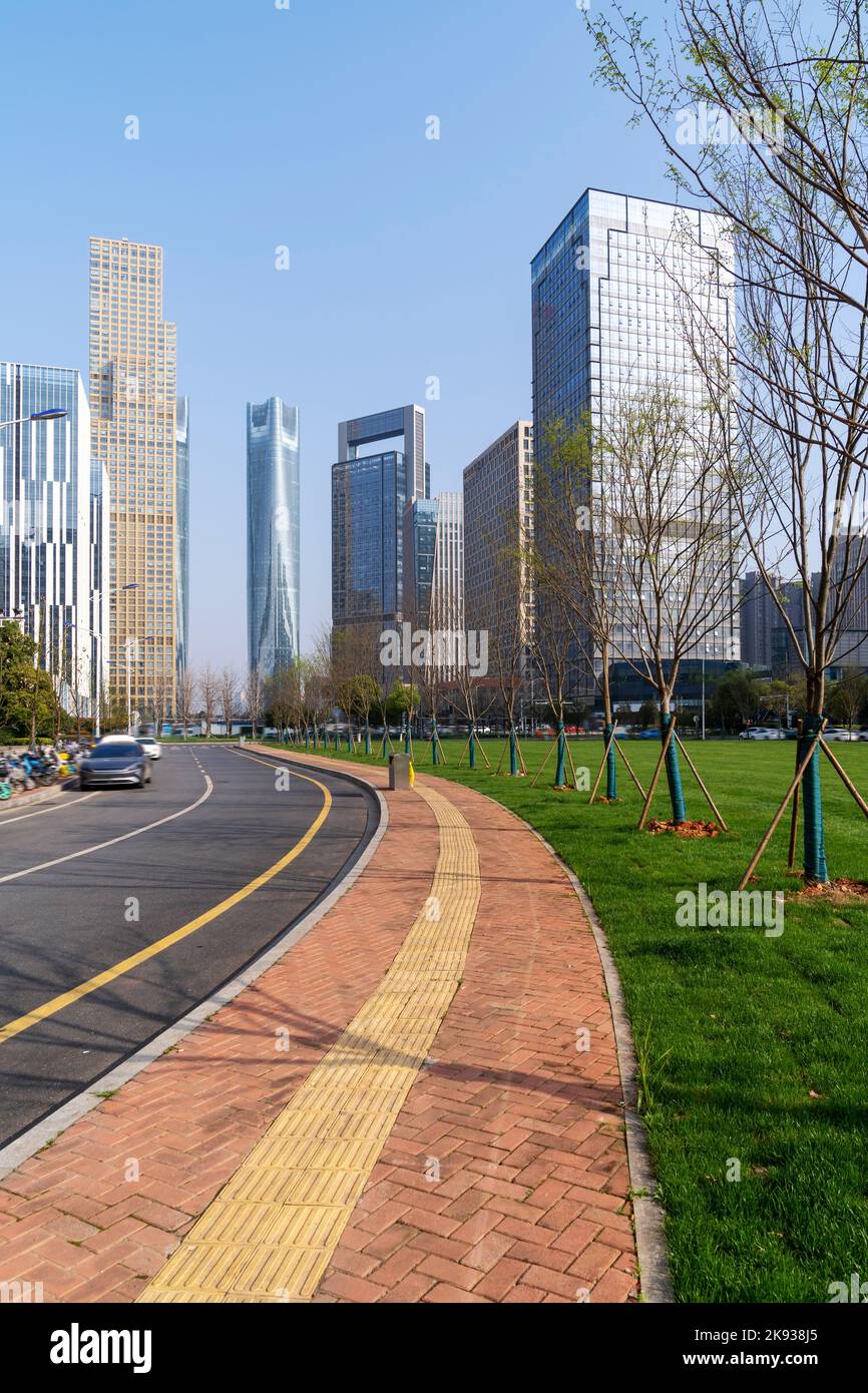 The century avenue of street scene in shanghai Lujiazui,China Stock ...