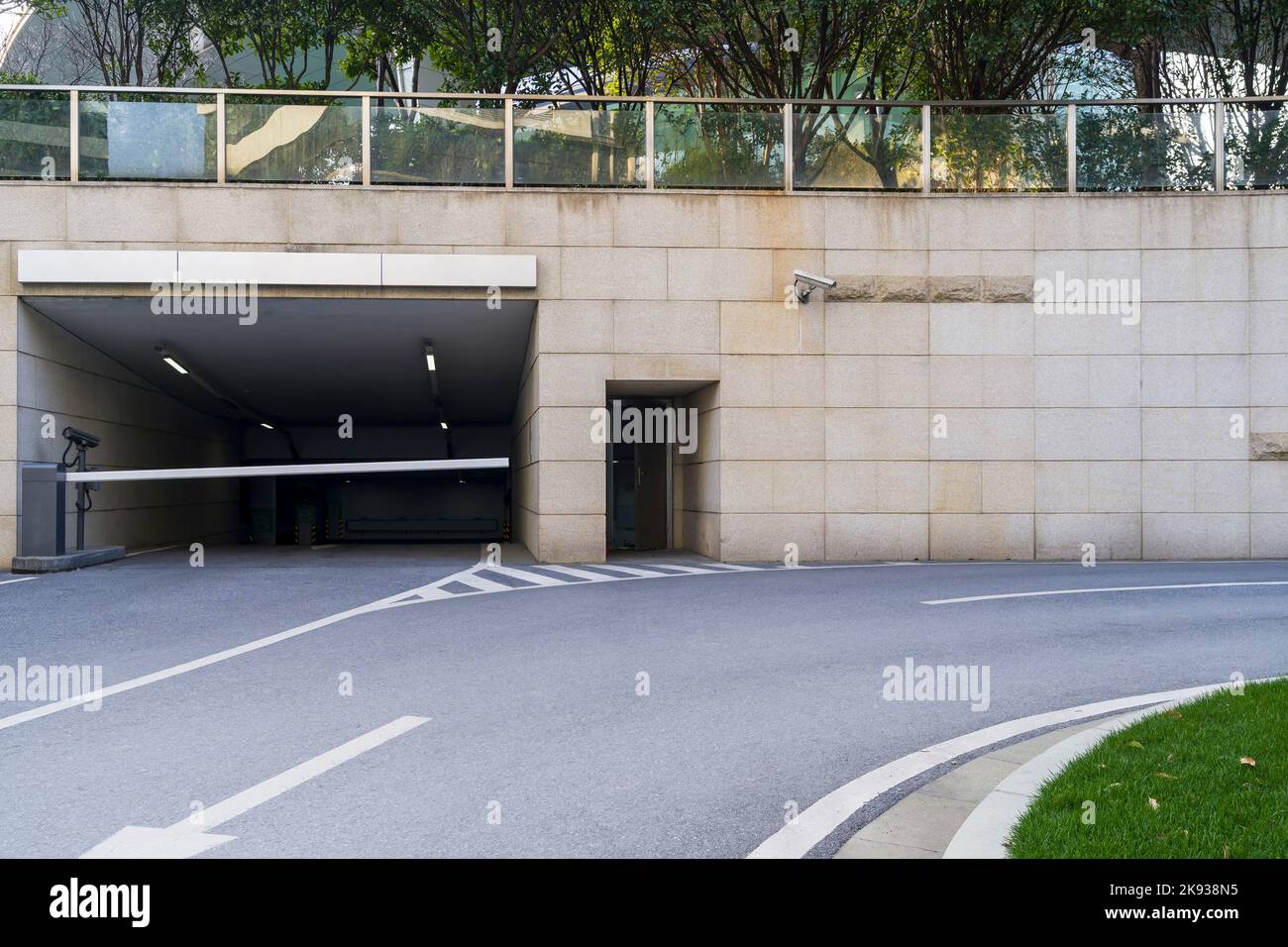 Modern building underground parking lot exit Stock Photo - Alamy