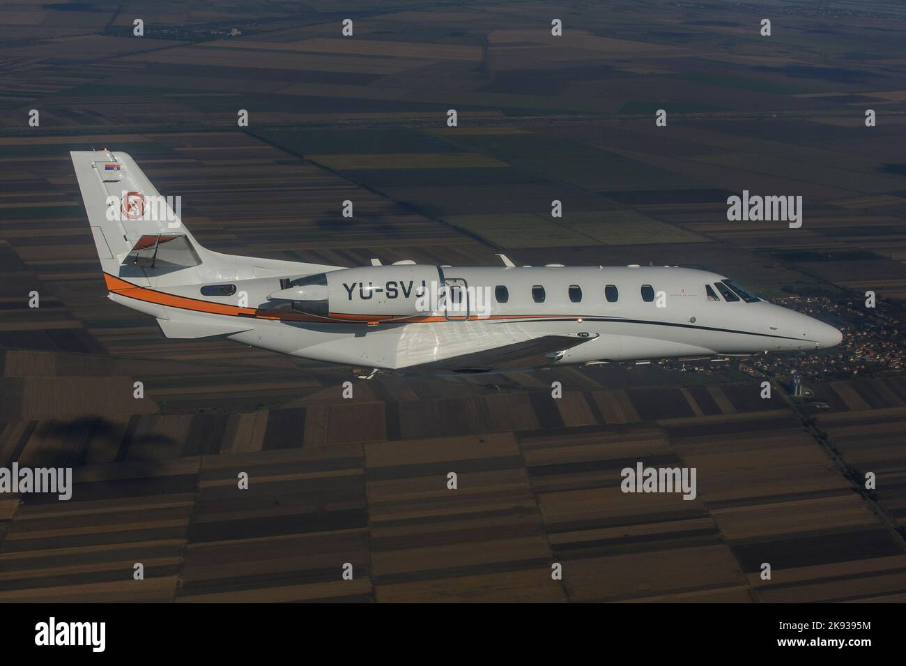 Cessna Citation 560XL (Citation XLS) business jet in flight over ...
