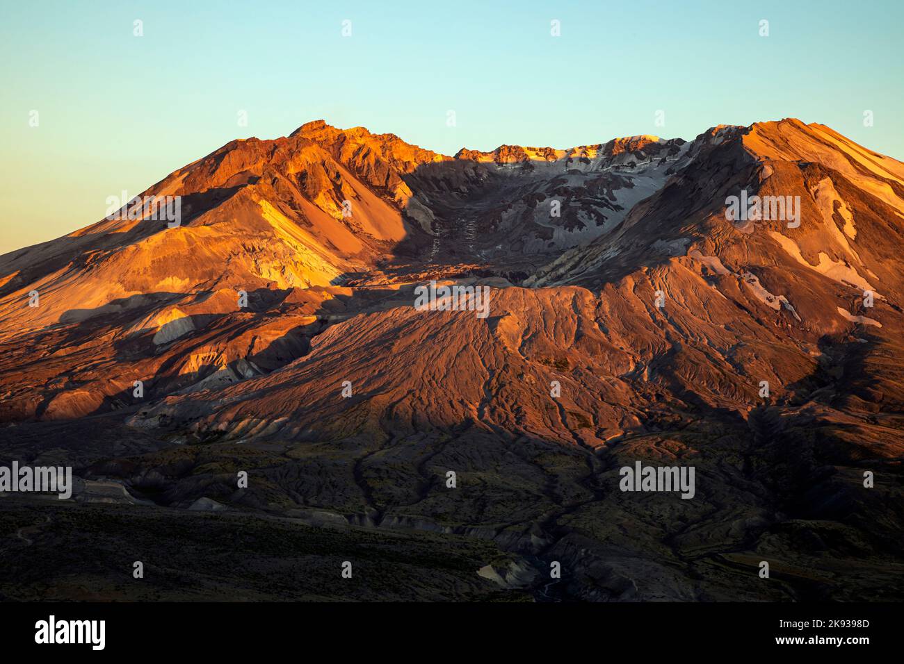 WA22539-00...WASHINGTON - The crater and Blast Zone at sunset, created ...