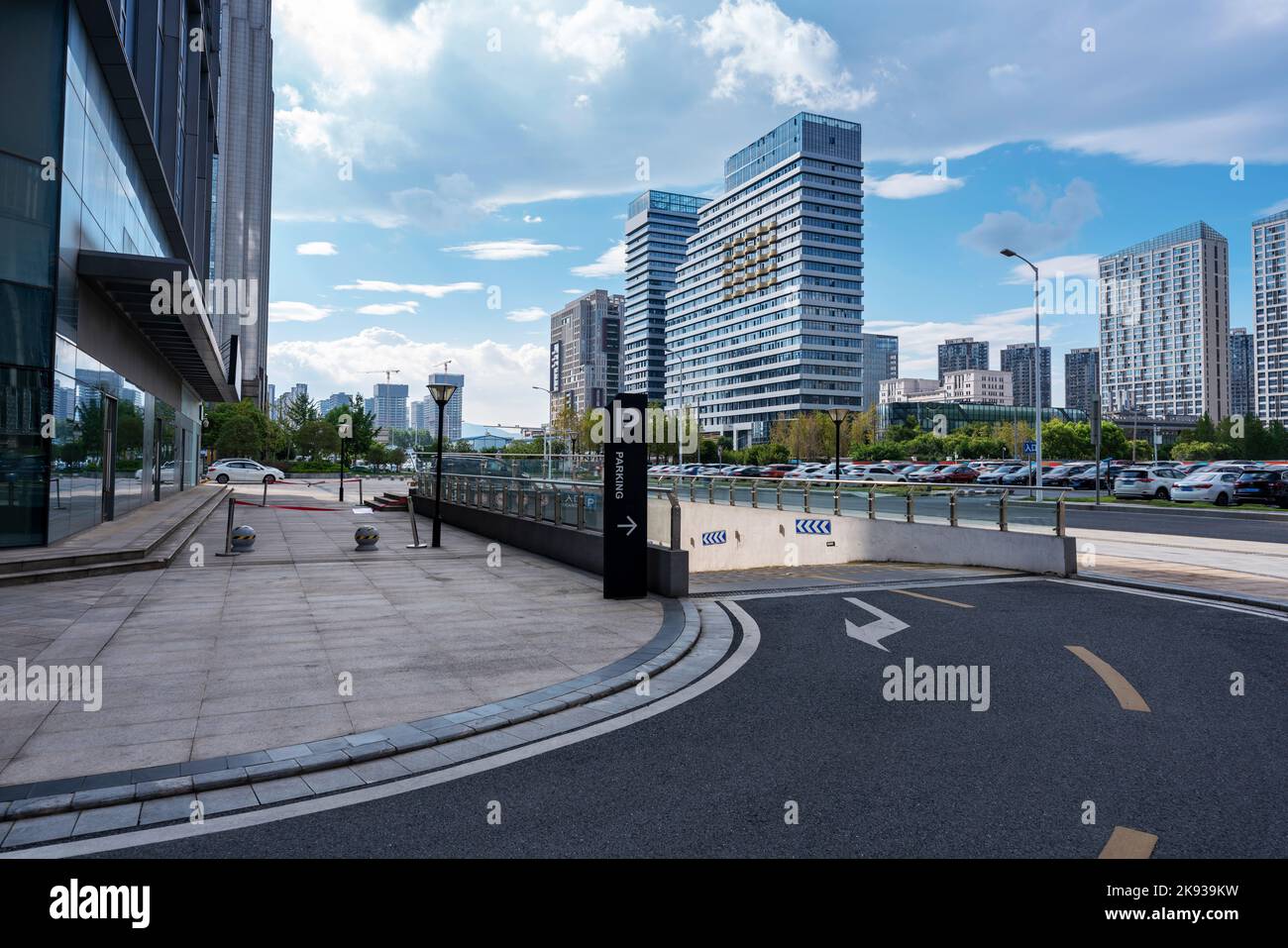 The century avenue of street scene in shanghai Lujiazui,China Stock ...