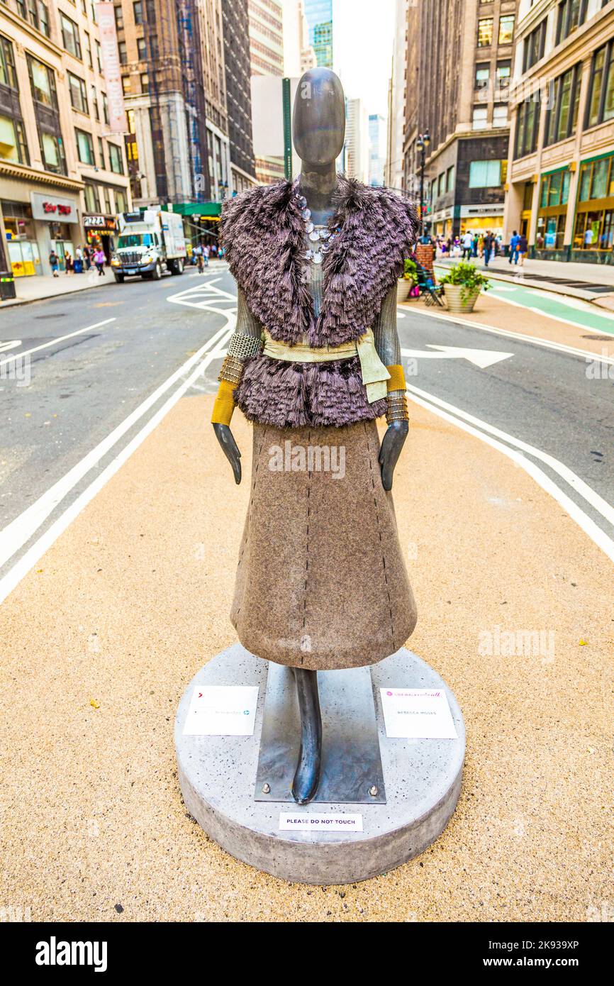 NEW YORK - JULY 13: Advetising for the fashion parade for Rebecca Moses ...