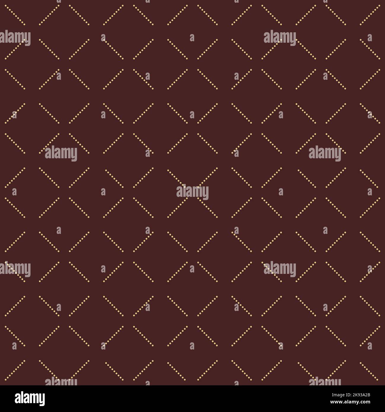 Geometric dotted brown and golden vector pattern. Seamless abstract ...