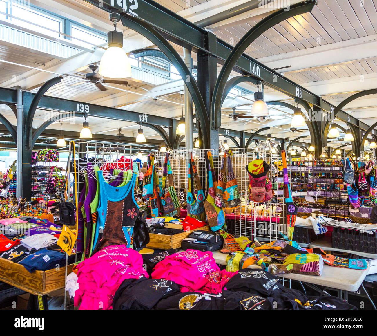 NEW ORLEANS, USA - JULY 15, 2013: The French Market on Decatur Street ...