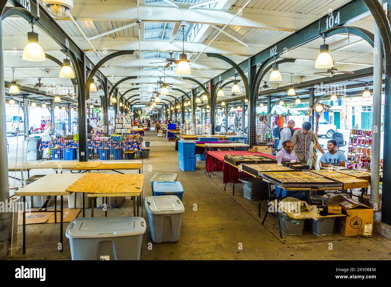 NEW ORLEANS, USA - JULY 17, 2013: The French Market on Decatur Street ...