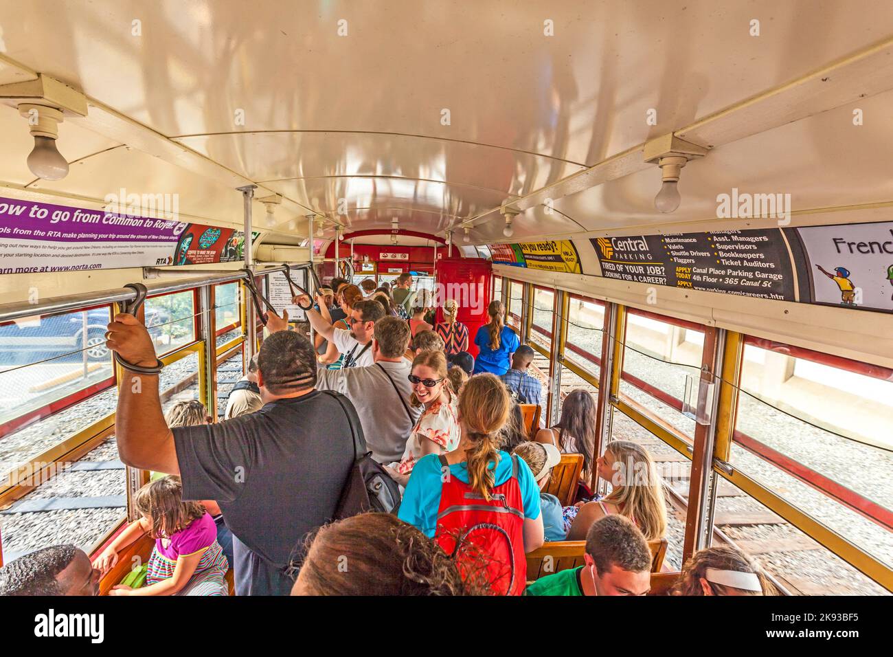 NEW ORLEANS, USA - JULY 16, 2013: people ride in the riverfront ...