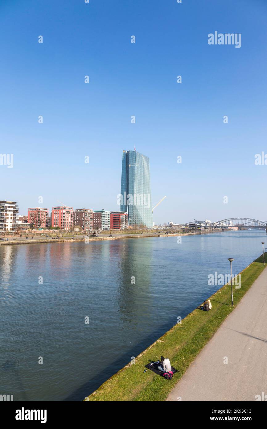 FRANKFURT, GERMANY - MARCH 8, 2014: The new European Central Bank ...