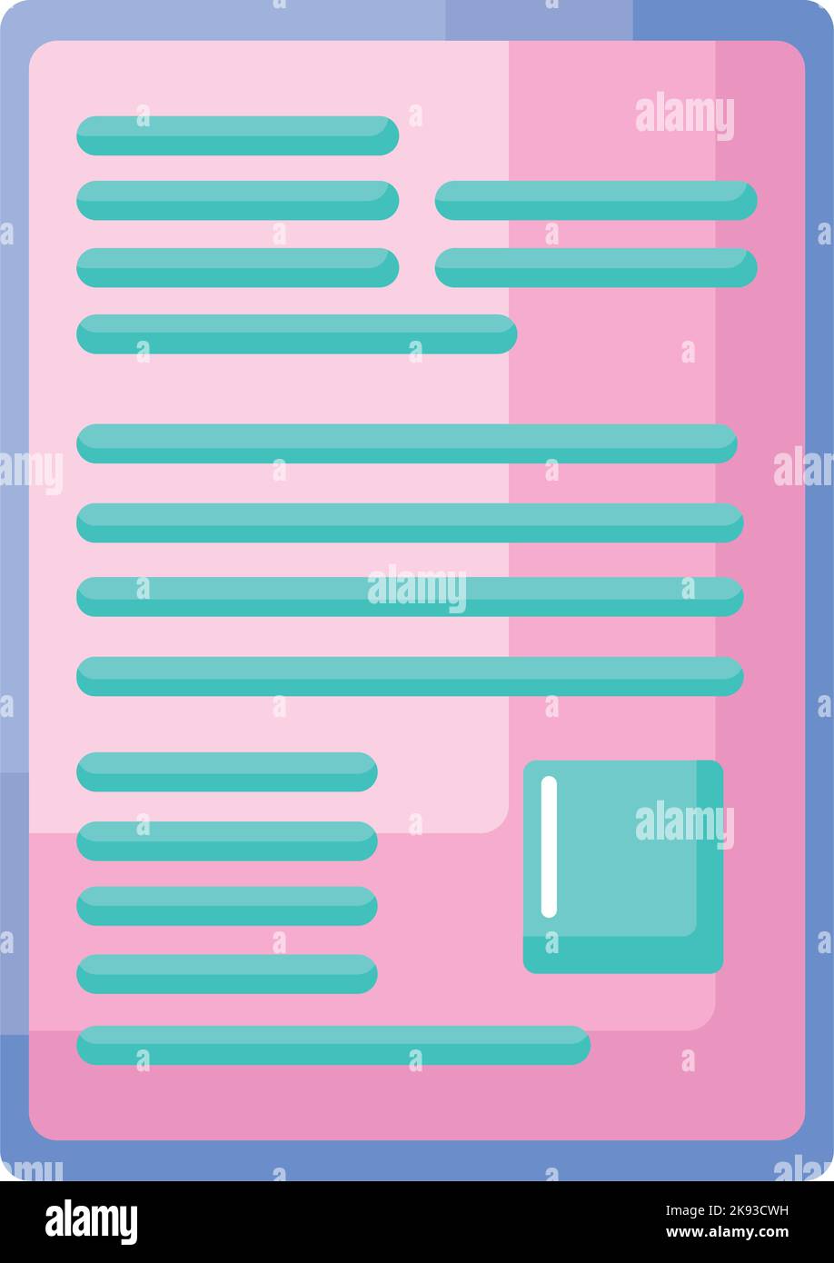 pink document file paper format Stock Vector Image & Art - Alamy