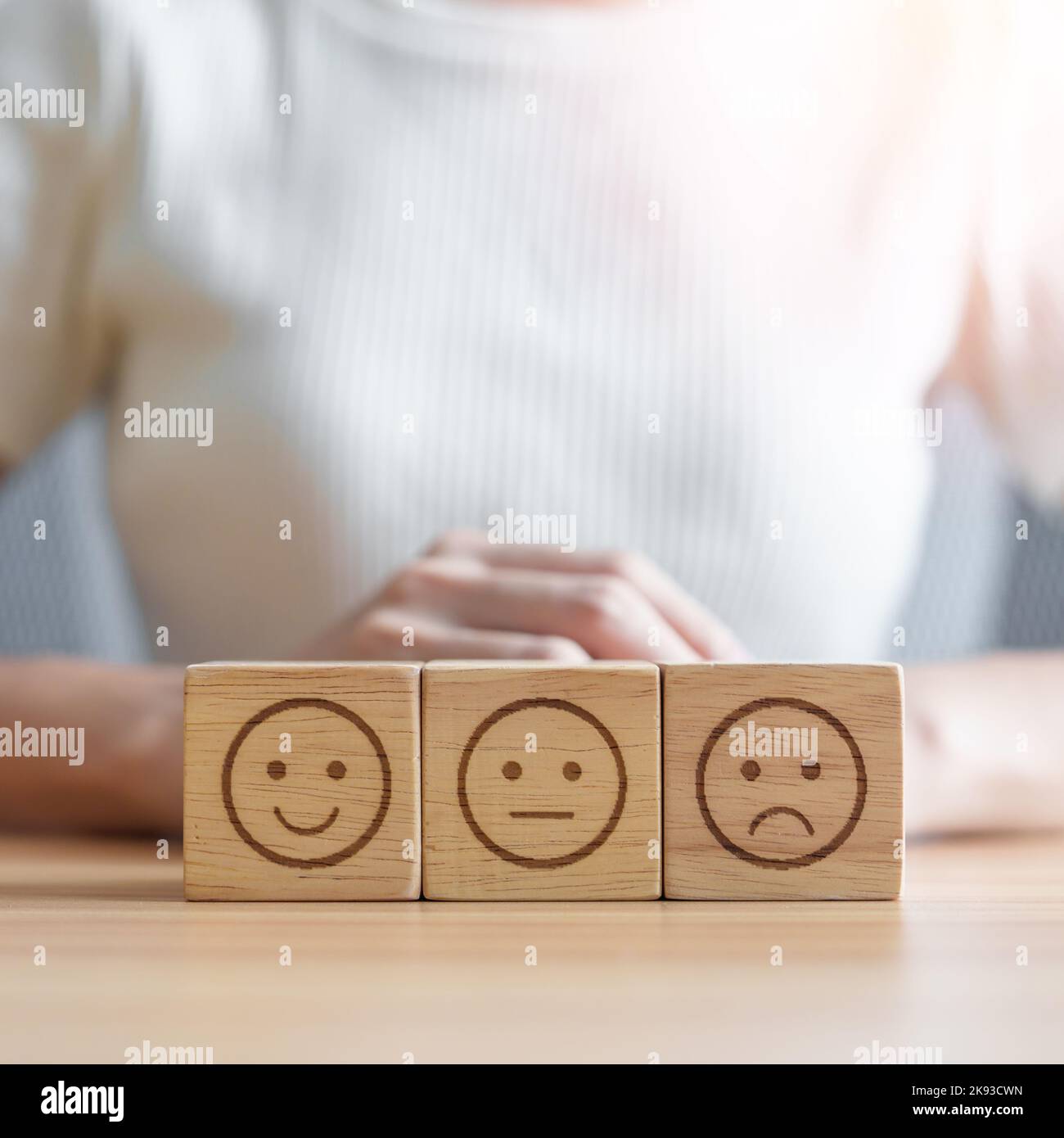 Emotion face block for customer review, experience, feedback ...