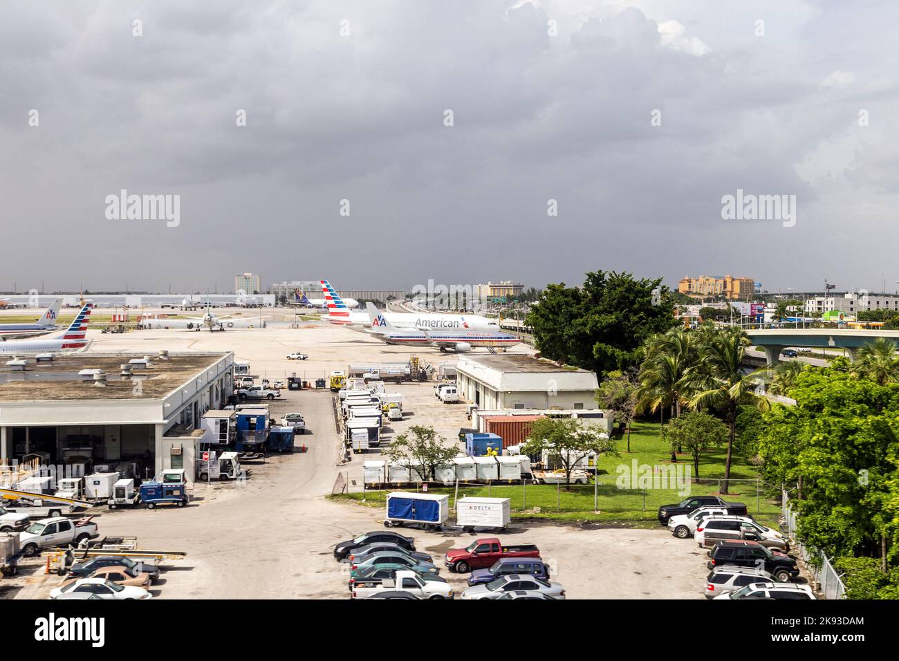 MIAMI, USA - AUG 16, 2014: A American airlines aircraft in Miami, USA ...