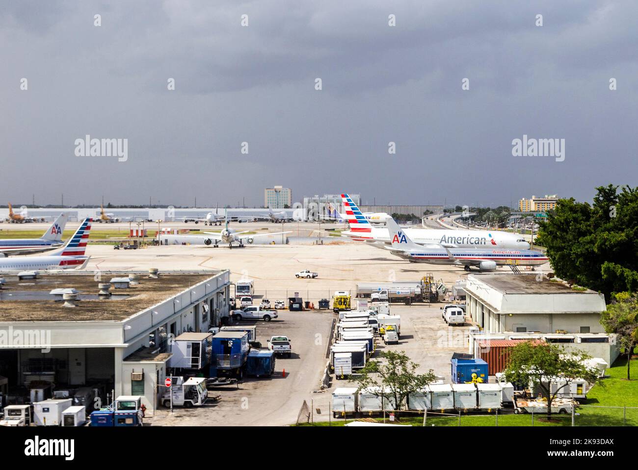 MIAMI, USA - AUG 16, 2014: A American airlines aircraft in Miami, USA ...