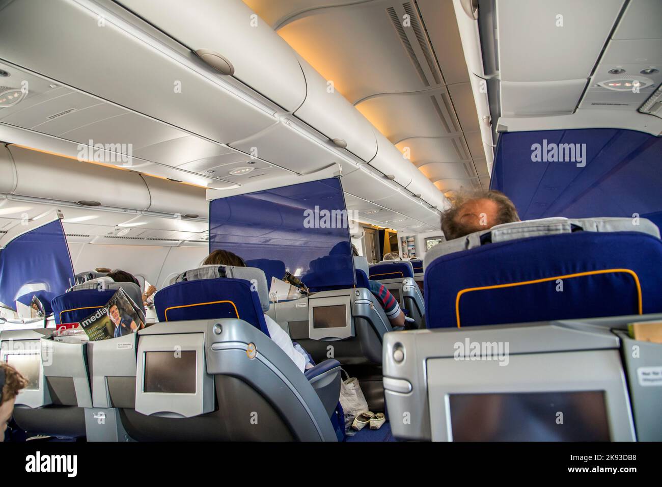 FRANKFURT, GERMANY - AUGUST 16, 2014: LH440 to Houston is ready for ...