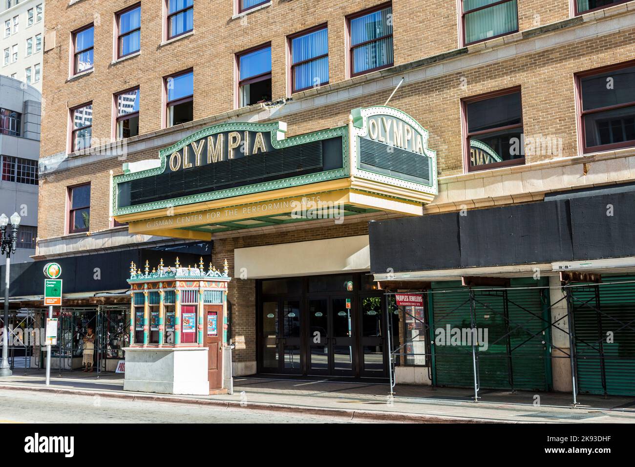 MIAMI, USA - AUGUST 19, 2014: facade of Olympia Cinema in Miami, USA ...