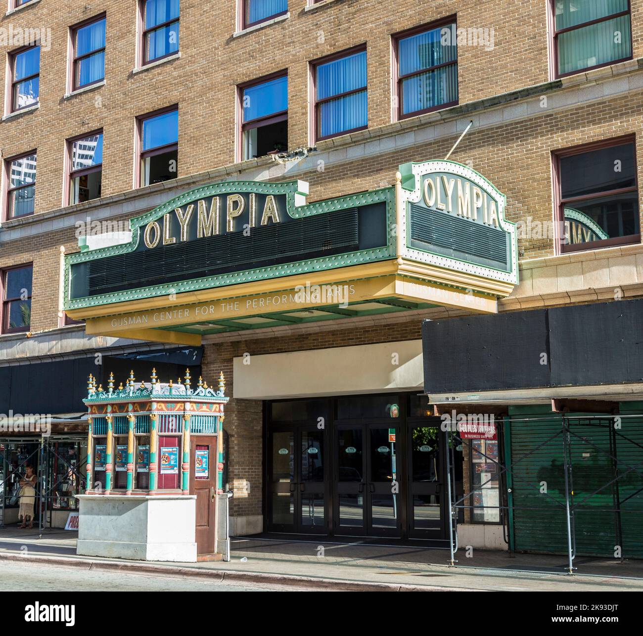 MIAMI, USA - AUGUST 19, 2014: facade of Olympia Cinema in Miami, USA ...