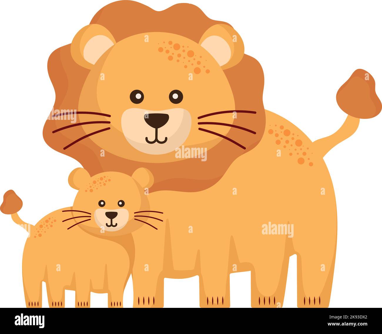 cute lions family Stock Vector Image & Art - Alamy