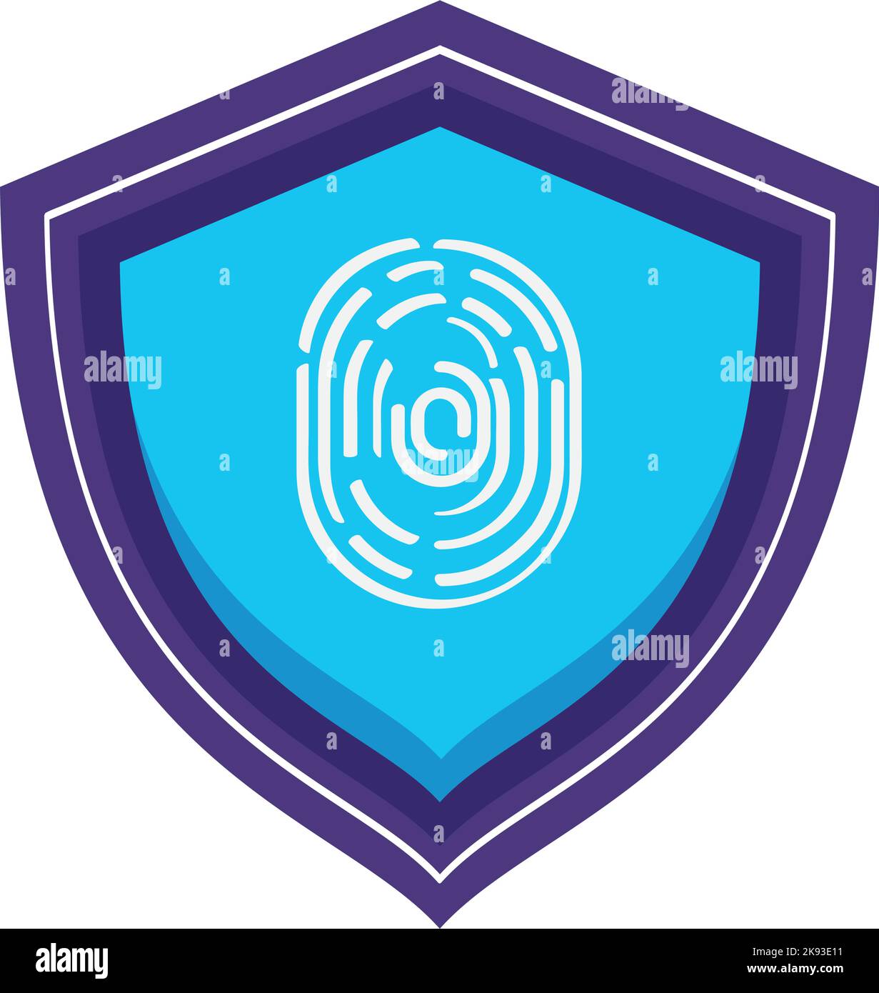 security fingerprint in shield Stock Vector Image & Art - Alamy