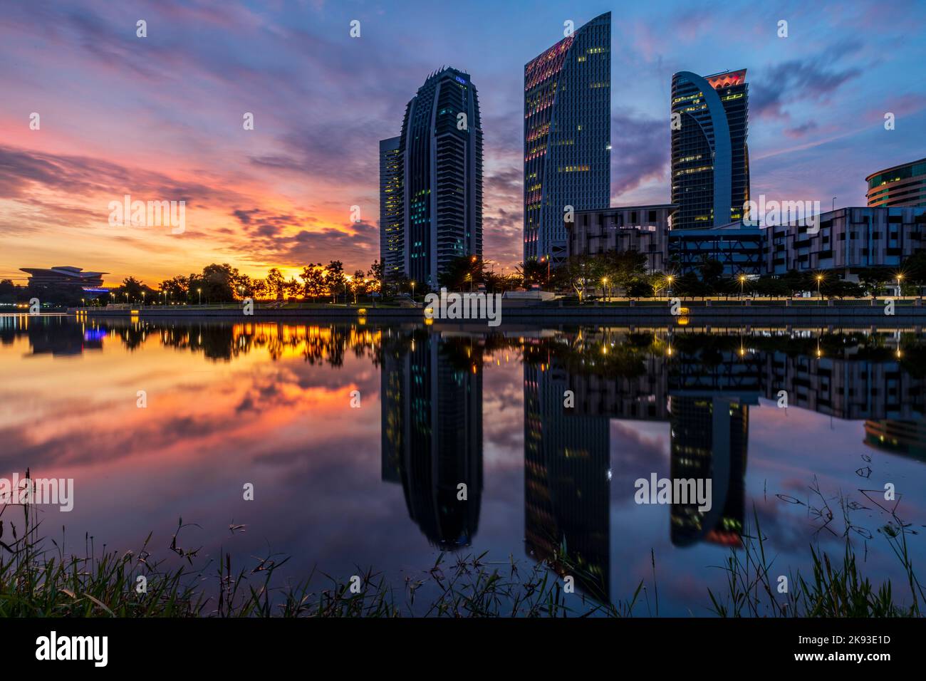 Putrajaya building during sunset Stock Photo - Alamy